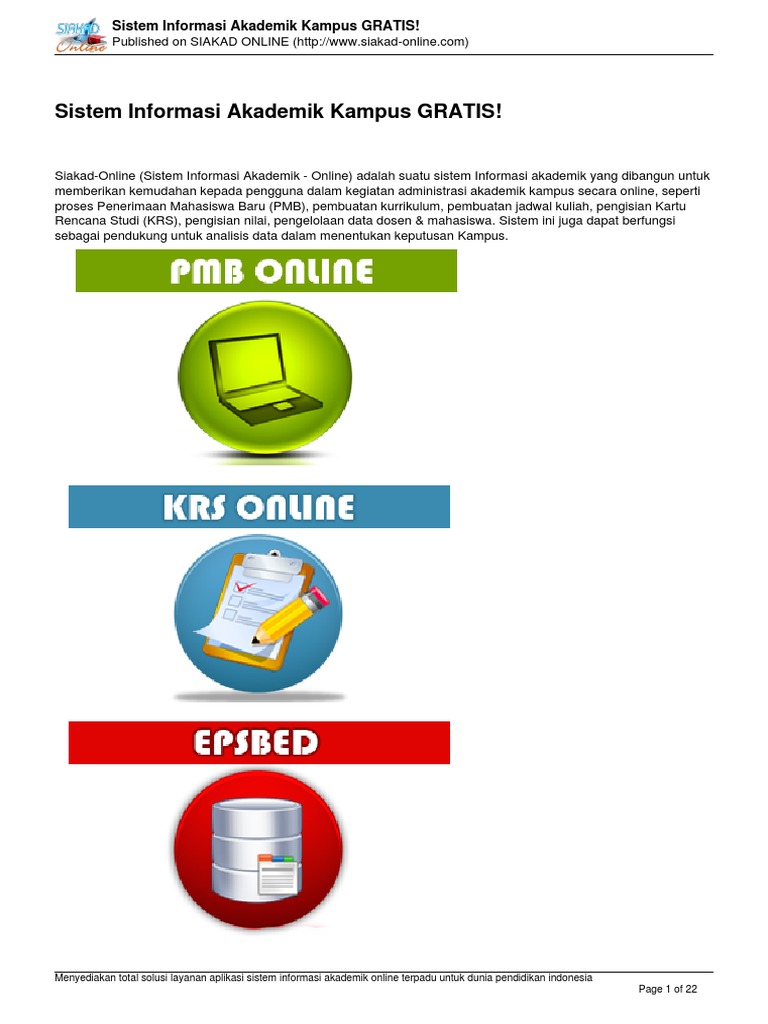 SIAKAD ONLINE - Sistem Informasi Akademik Kampus GRATIS - 2014-12-26 ...