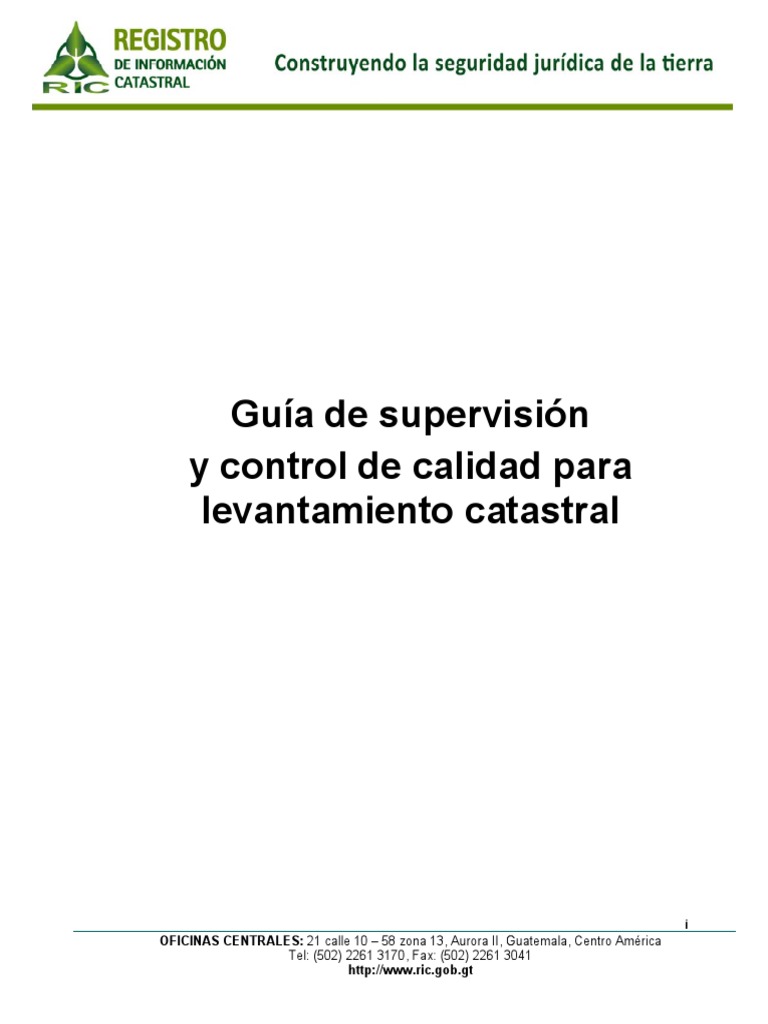 Guia de Guia de Supervisión y Control de Calidad | PDF | Guatemala ...