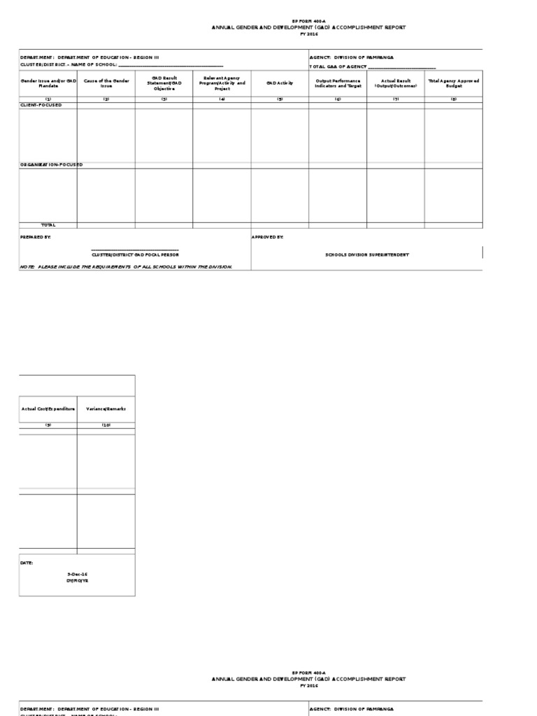 BP Form 400-A For FY 2016 | PDF