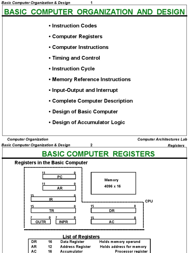 Basic Computer Organization and Design | PDF | Instruction Set | Input ...