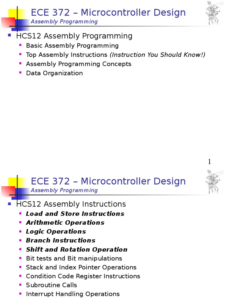 HCS12 Assembly Programming | Download Free PDF | Office Equipment ...