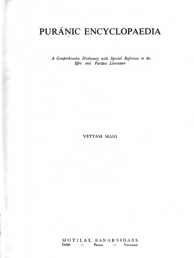 Puranic Encyclopedia | PDF | Puranas | Hindu Mythology