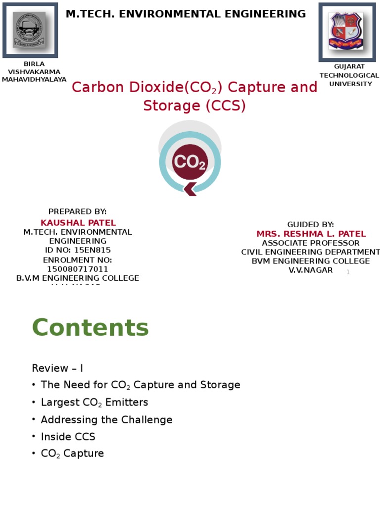 CO2 Capture and Storage Overview | PDF | Carbon Capture And Storage ...