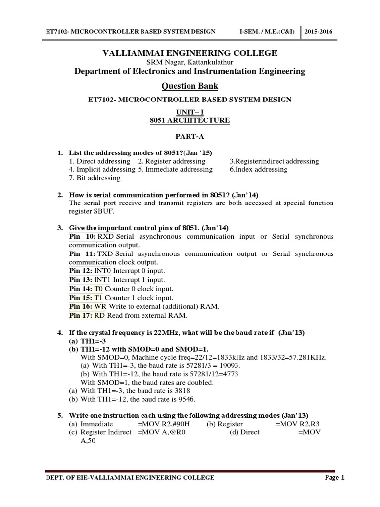ET7102-Microcontroller Based System Design | PDF | Pic Microcontroller ... ET7102-Microcontroller Based System Design | PDF | Pic Microcontroller ...