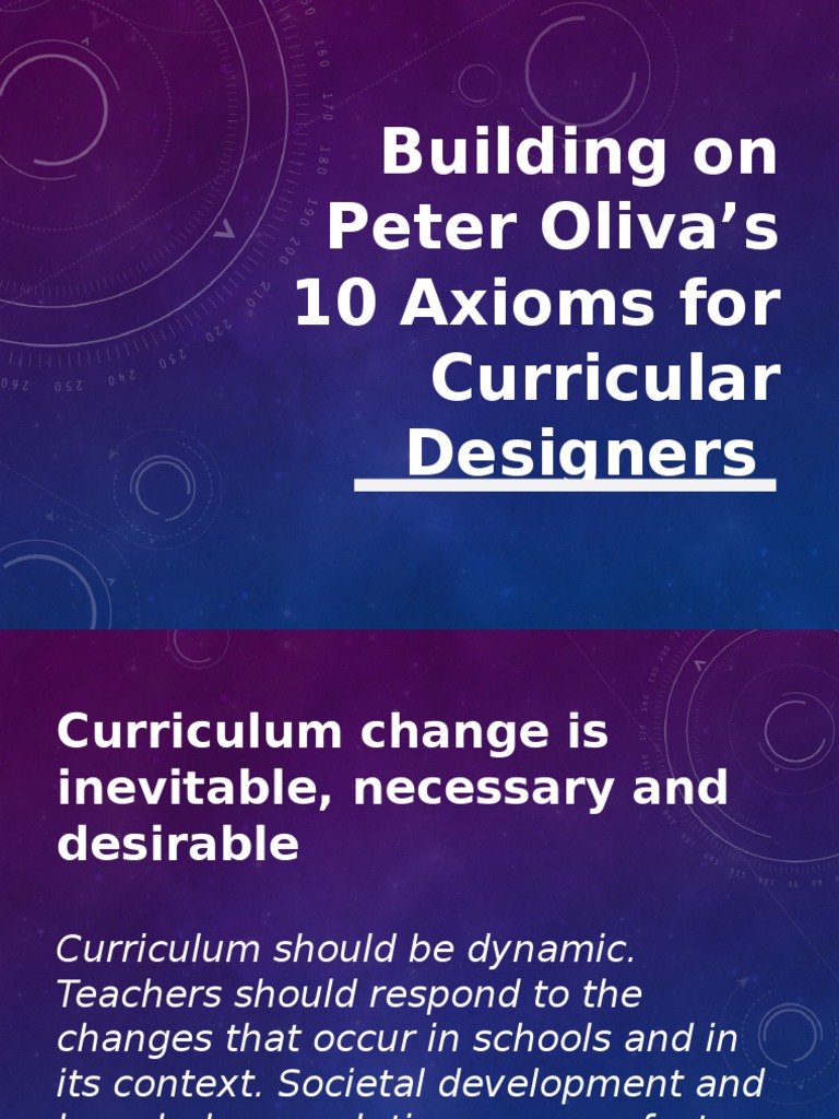 Peter Oliva | Curriculum | Evaluation