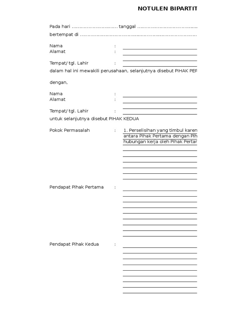 Notulen Bipartit | PDF