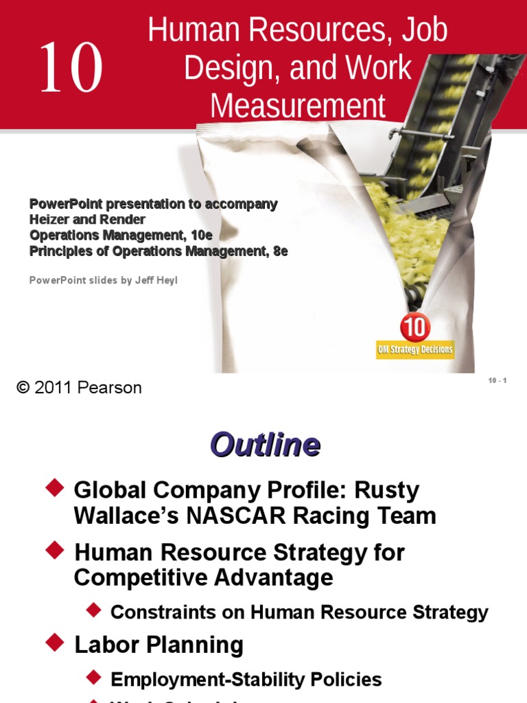 Heizer Om10 ch10 | PDF | Sample Size Determination | Employment