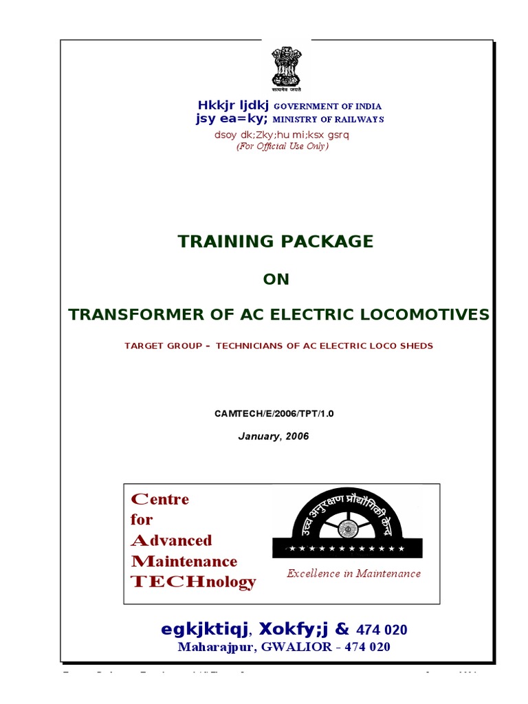 ELectric Loco Transformer | PDF | Transformer | Inductor