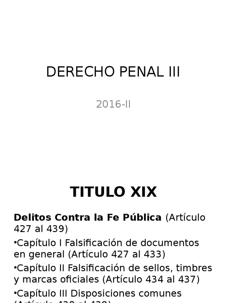 Delitos Contra La Fe Publica | Verdad | Derecho penal