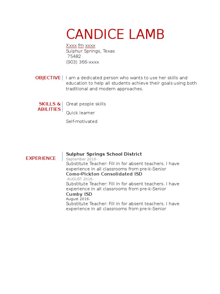 Candice Resume | PDF