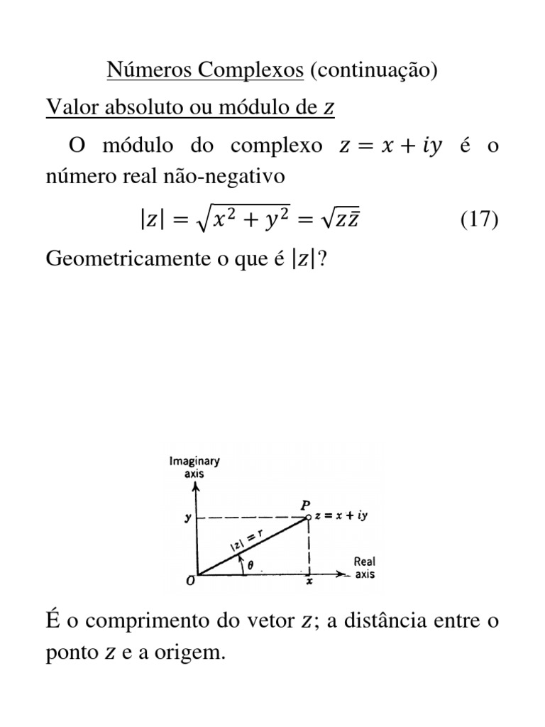 Números Complexos - Fasores e Aplicações