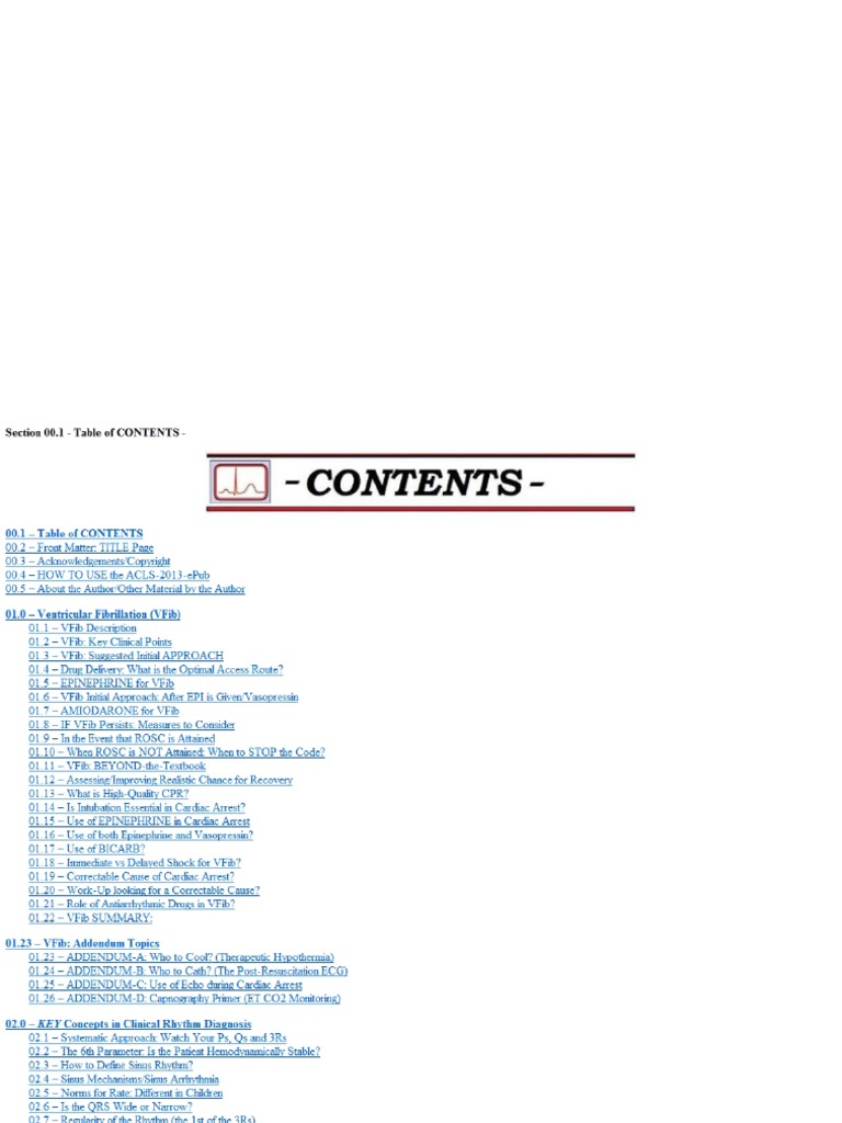 ACLS 2013 Pocket Brain Book 5th | PDF