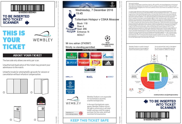 This Is Your Ticket: To Be Inserted Into Ticket Scanner | PDF | Ticket ...