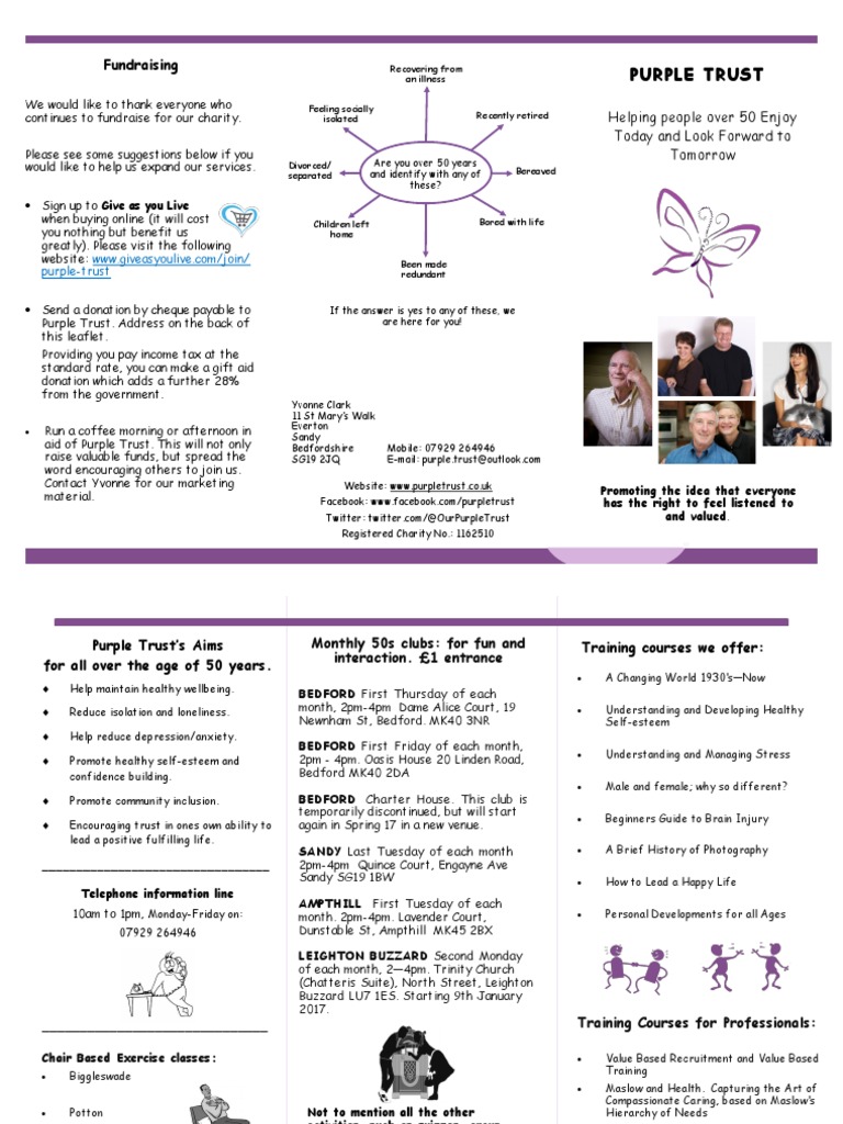 Purple Trust Leaflet | PDF | Fundraising | Behavioural Sciences