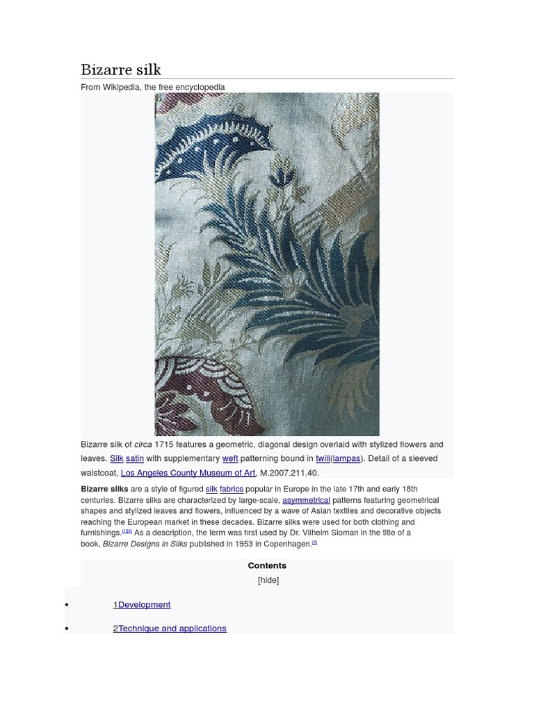 Bizarre Silk: From Wikipedia, The Free Encyclopedia | PDF | Decorative ...