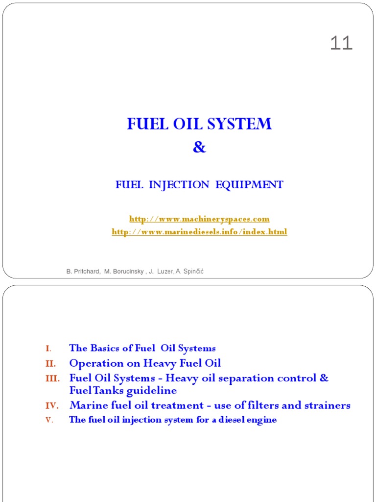 An Overview of Marine Diesel Engine Fuel Oil Systems | PDF | Internal ...