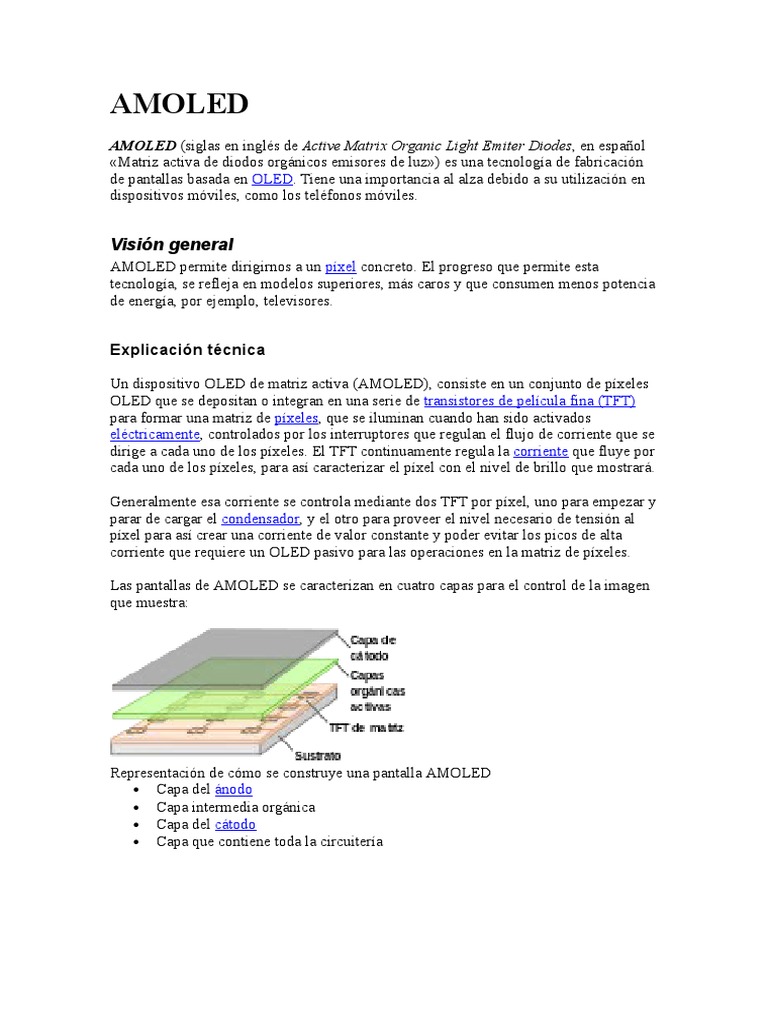 AMOLED | PDF | Oled | Electromagnetismo