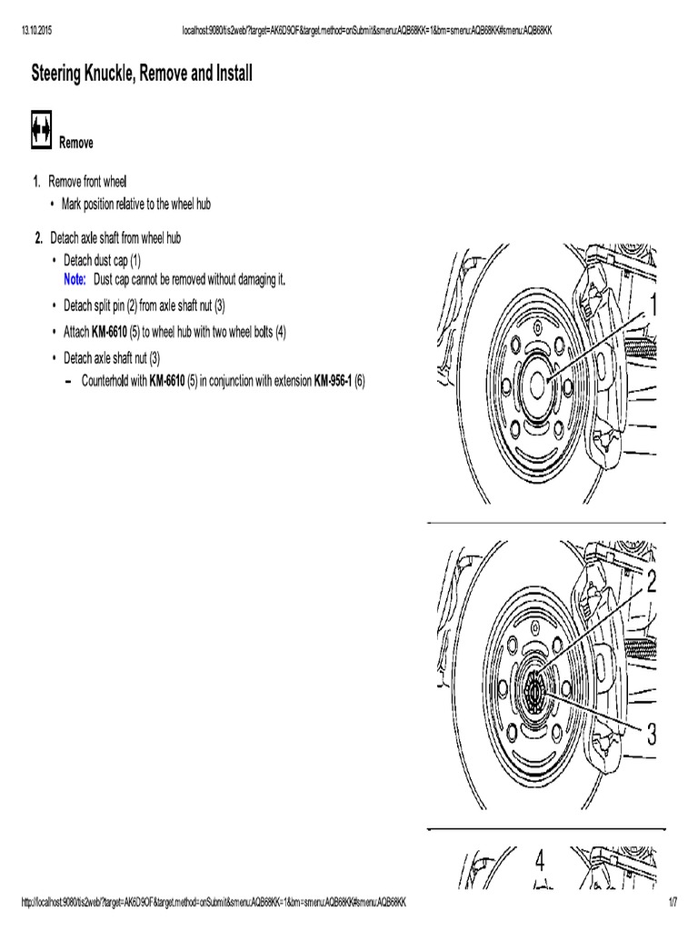 Opel Corsa C Steering Knuckle, Remove and Install | PDF