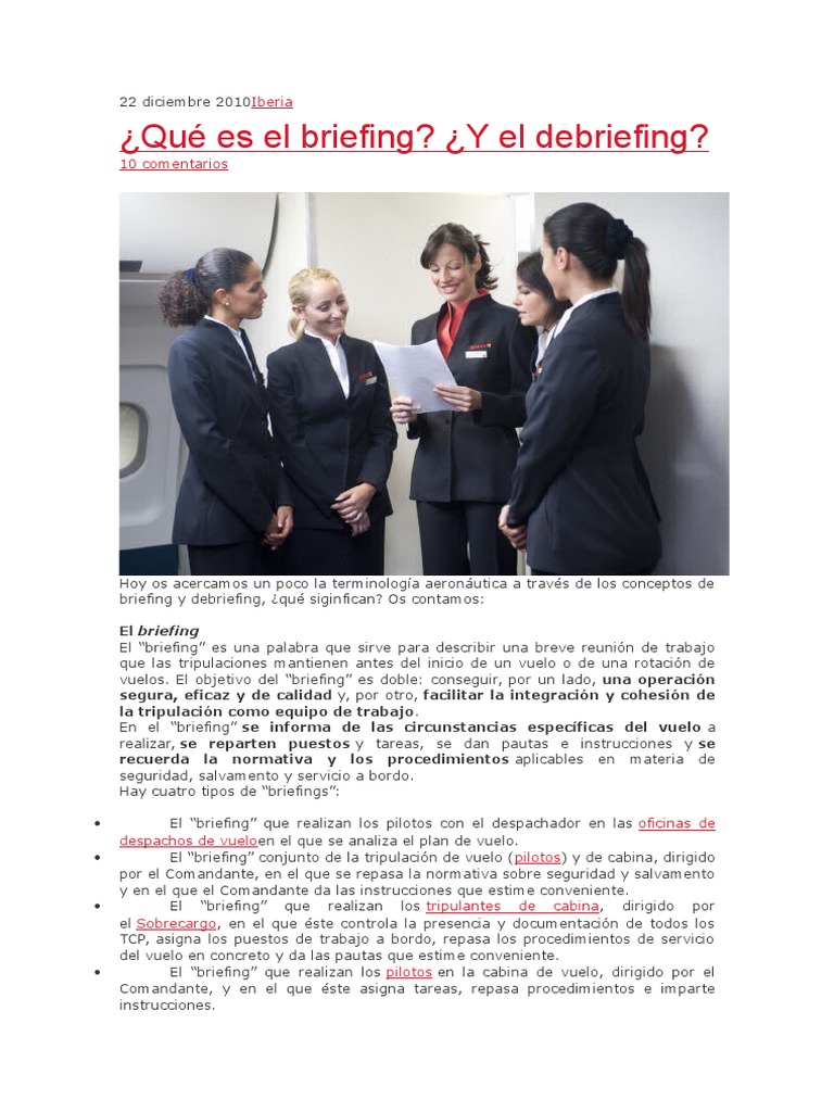 Qué Es El Briefing - Y El Debriefing | PDF