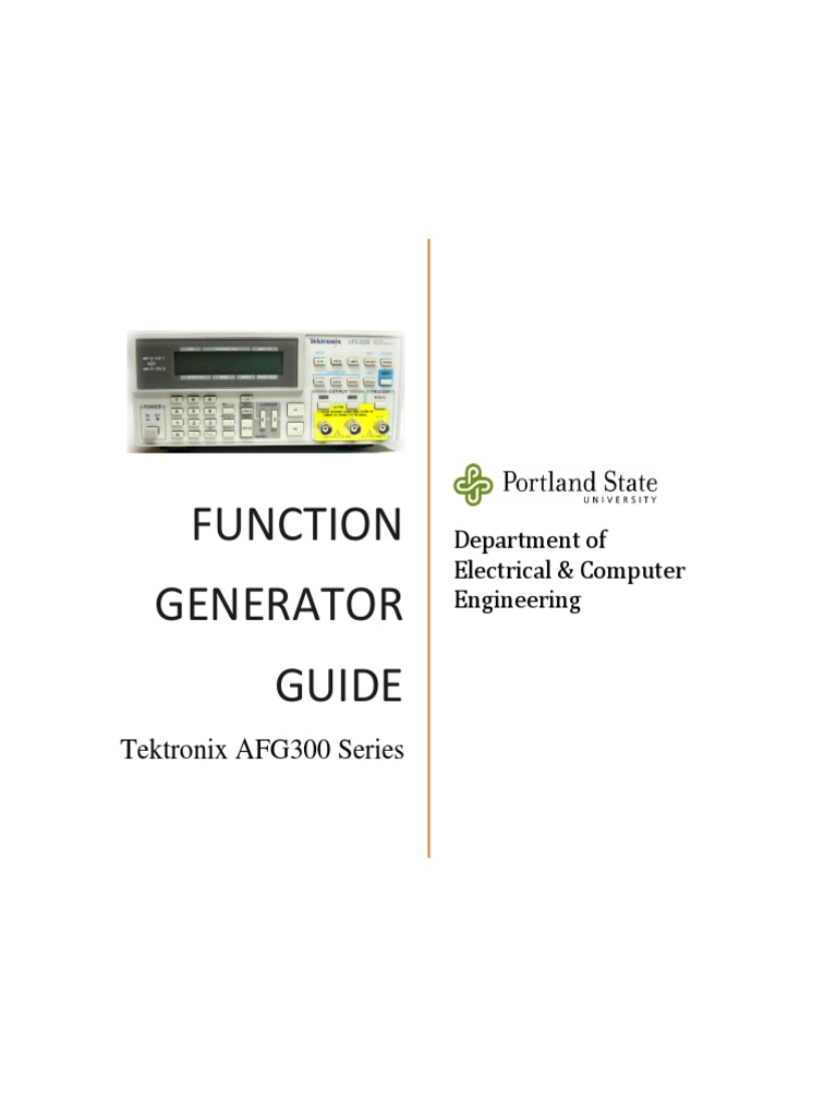 Function Generator - Tektronix AFG300 Series Guide | PDF | Amplitude | Electrical Impedance