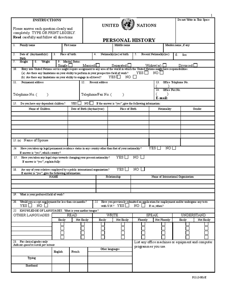 Syariah Divorce Personal History Form | PDF | Academic Degree | Employment
