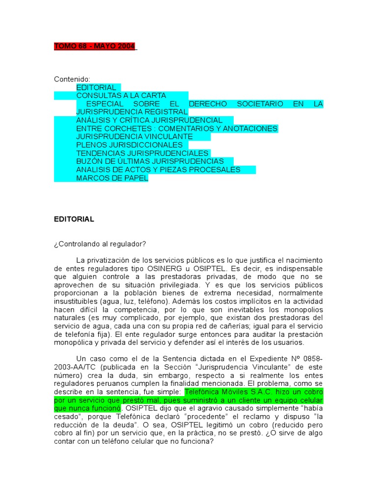 Tomo 68 | PDF | Sociedad de responsabilidad limitada | Caso de ley