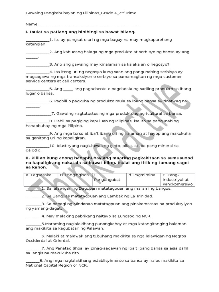 Gawaing Pangkabuhayan Ng Pilipinas