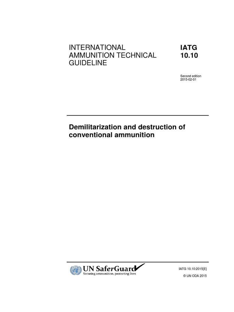 Demilitarization and Destruction of Conventional Ammunition | PDF ...