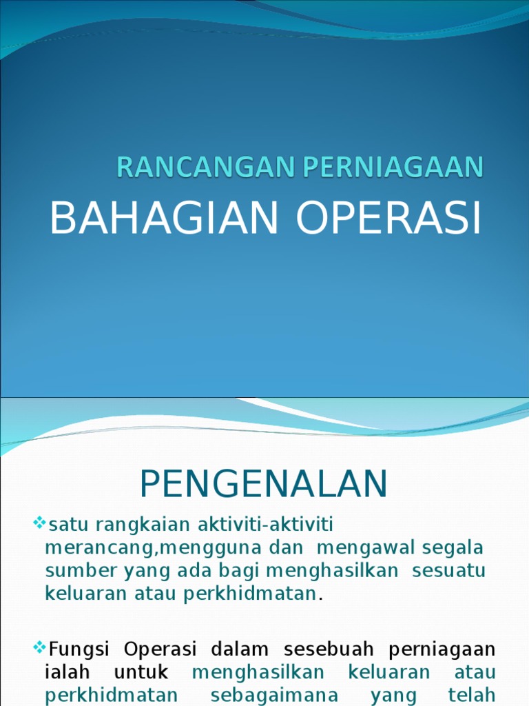 Rancangan Operasi | PDF