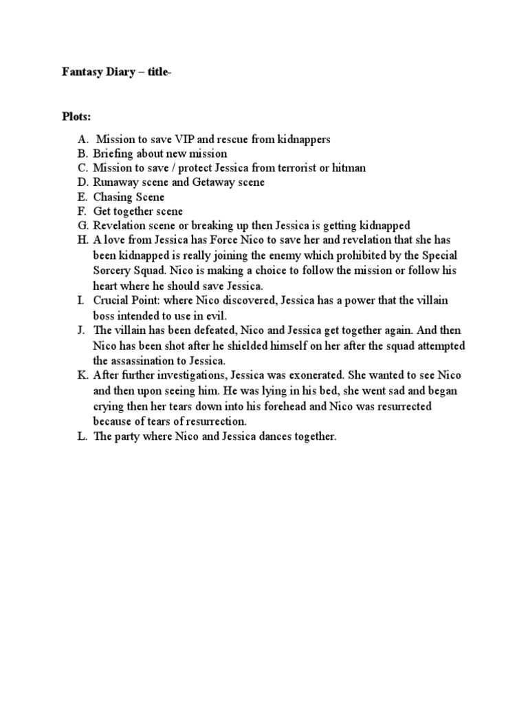 Fantasy Diary | PDF