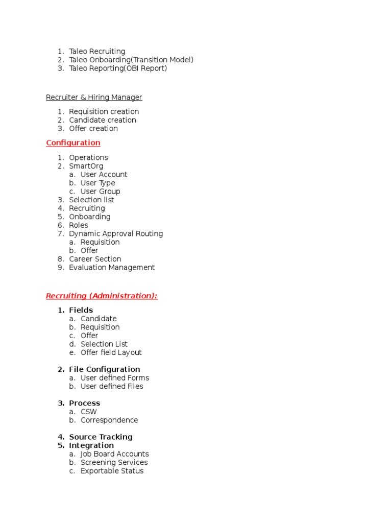 Taleo Recruiting | PDF | Recruitment | Computing