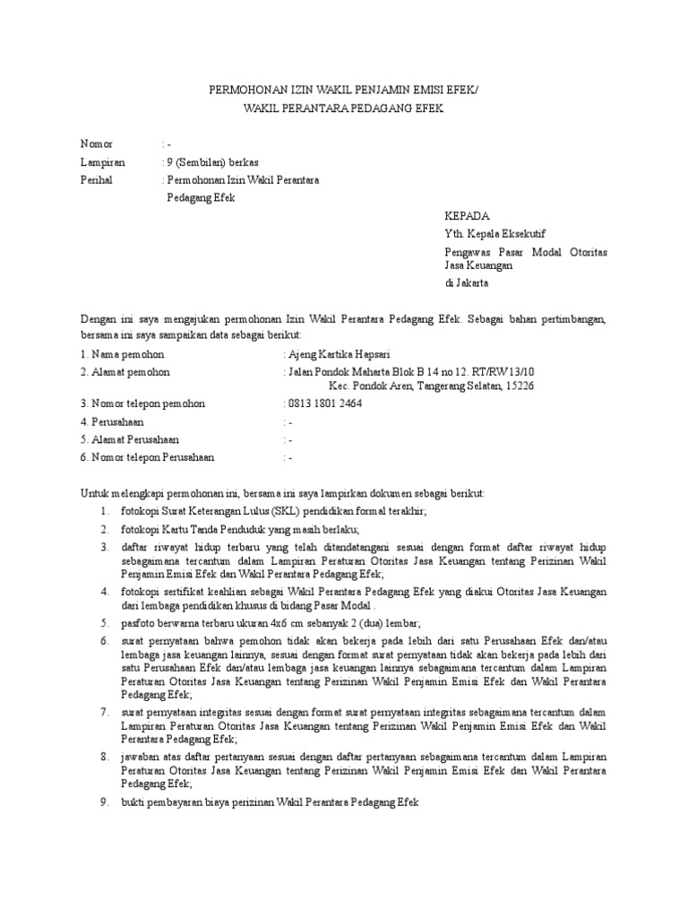 Permohonan WPPE | PDF
