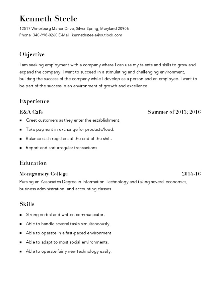 Kenneth Steele Resume | PDF | Employment | Business