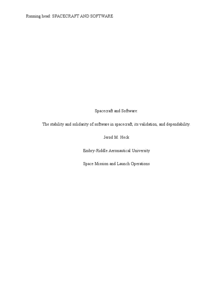 Spacecraft and Software | PDF | Spaceflight | Systems Engineering