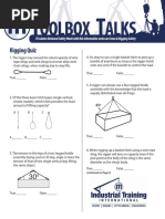 2014 09 Rigging Safety Quiz | PDF | Rigging | Manufactured Goods
