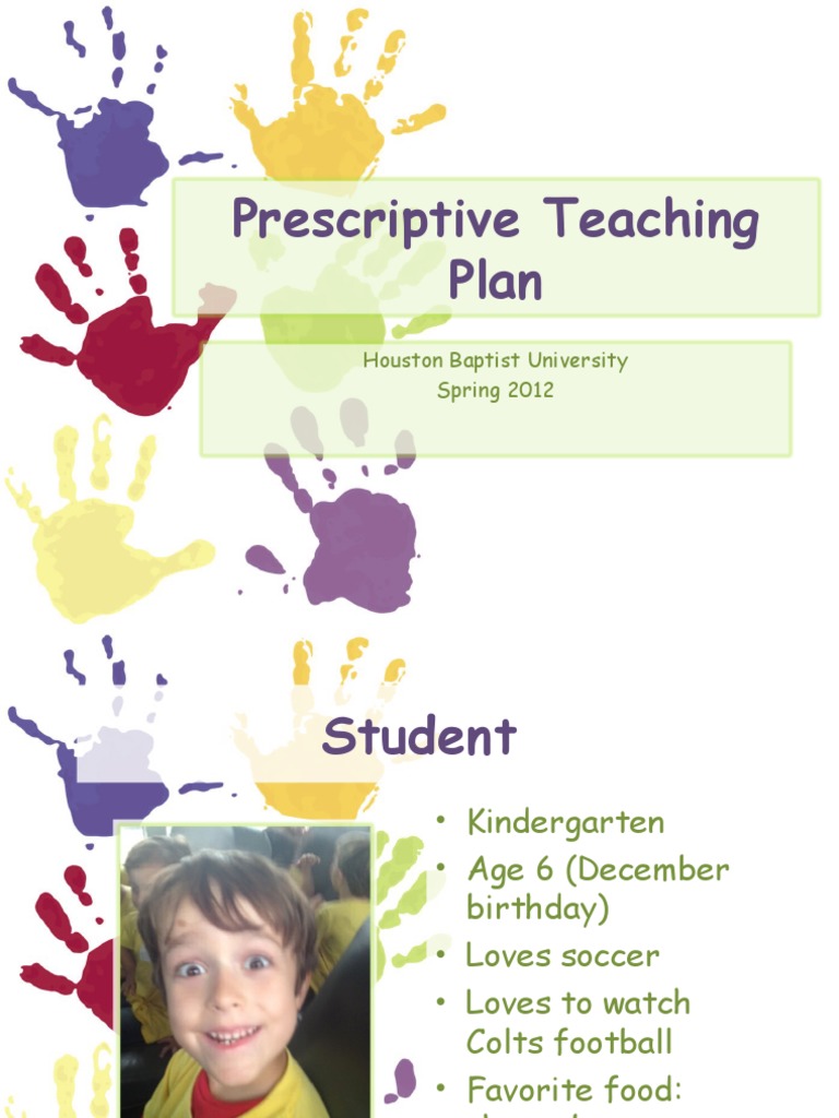 Sample Prescriptive Teaching Plan 1 | PDF | Individualized Education ...