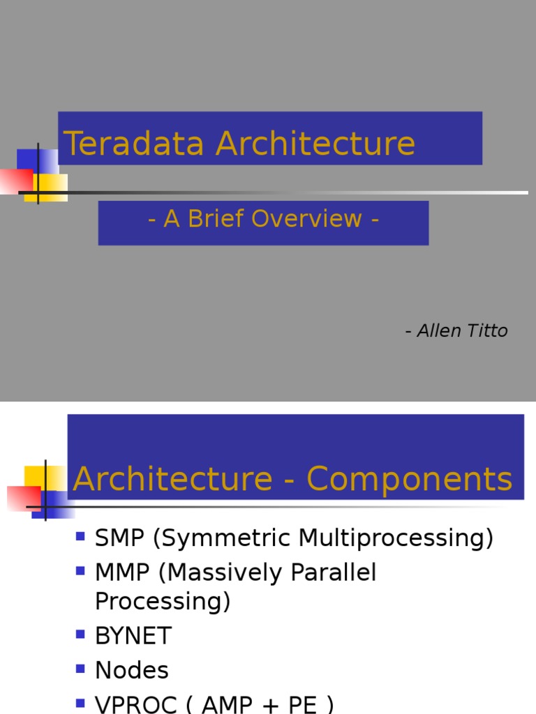 Teradata Architecture: - A Brief Overview | PDF