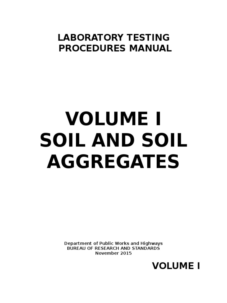 Soil Testing Procedures Manual | PDF