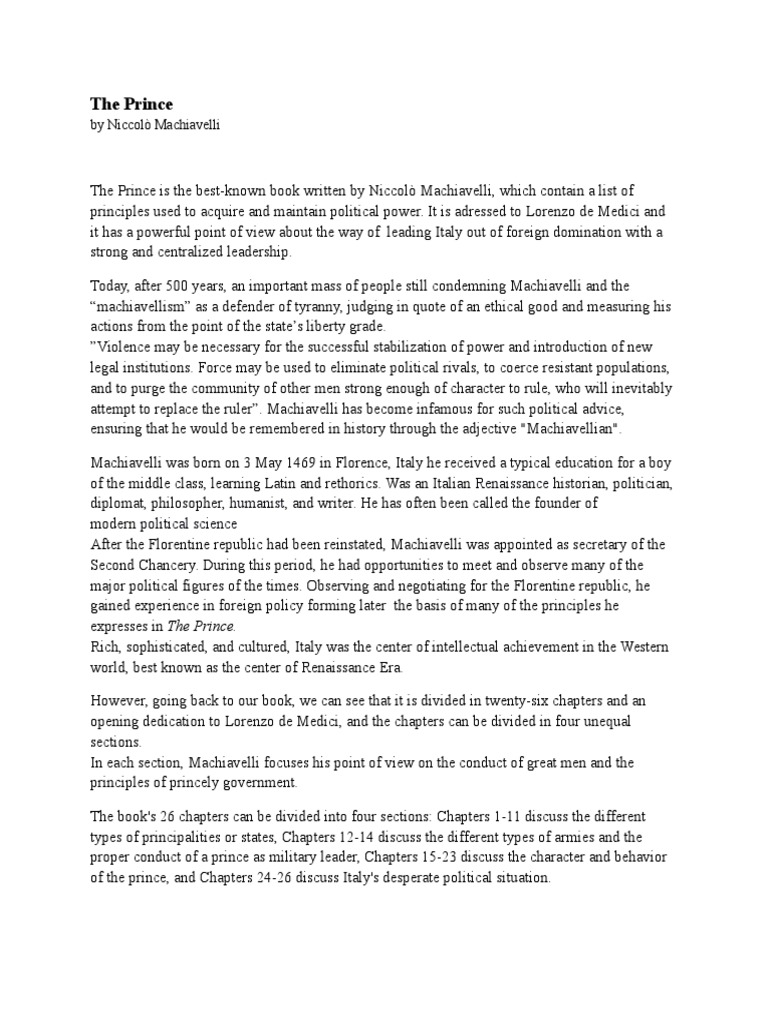 The Prince by Niccolo Machiavelli | PDF | Niccolò Machiavelli | The Prince