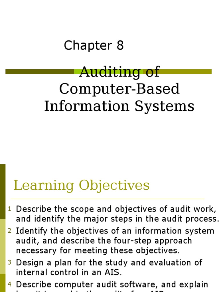 Chapter 8 Slides | PDF | Internal Audit | Audit