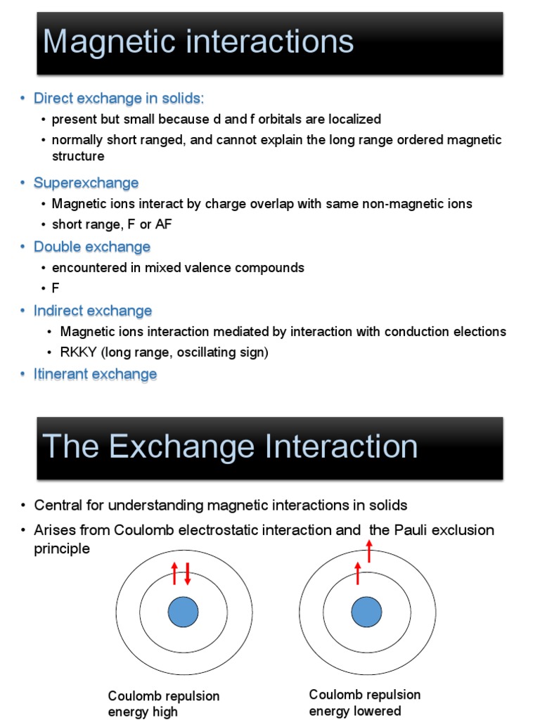 Magnetic Interactions | PDF | Ferromagnetism | Magnetism