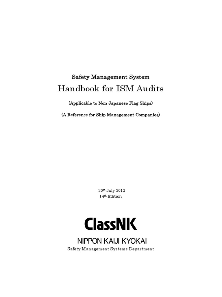 ISM - Handbook For Audits - NKK | PDF | Business