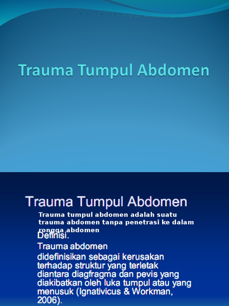 Trauma Tumpul Abdomen | PDF