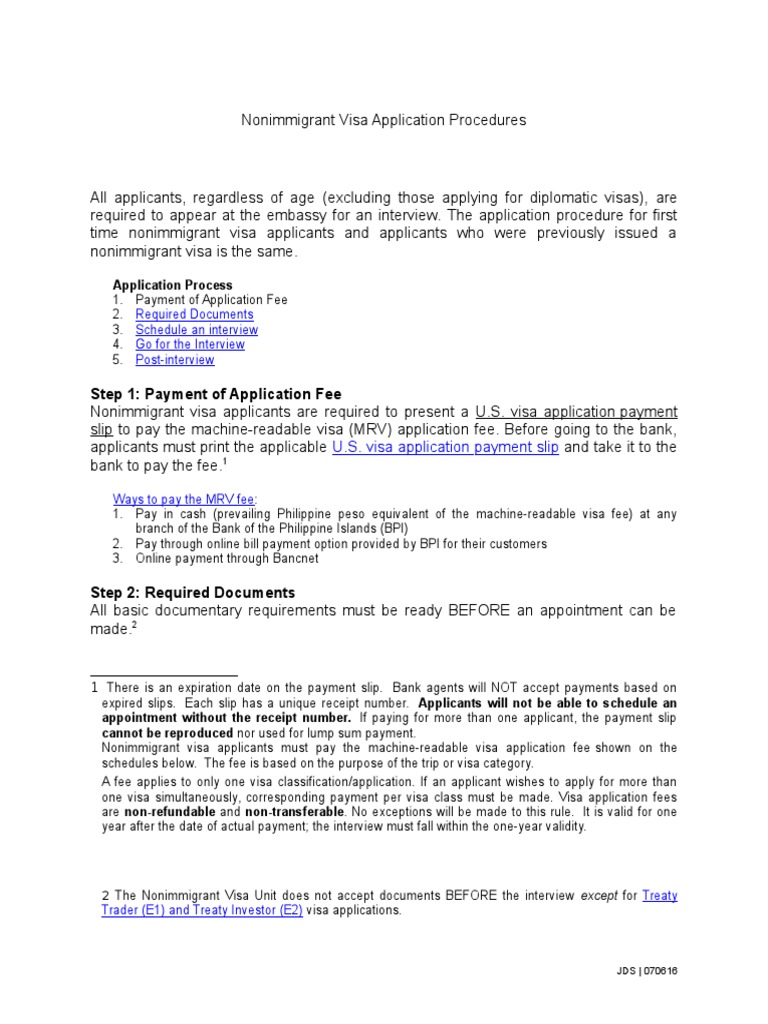 Nonimmigrant Visa Application Guide | PDF | Travel Visa | Passport