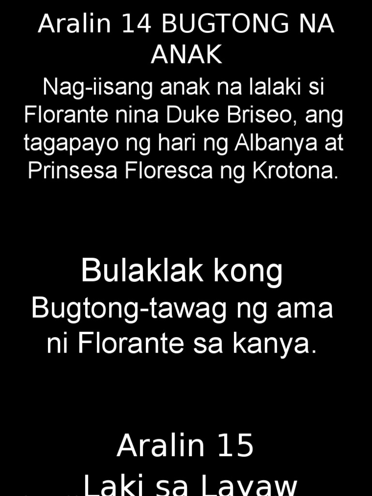 Aralin 14 Bugtong Na Anak | PDF