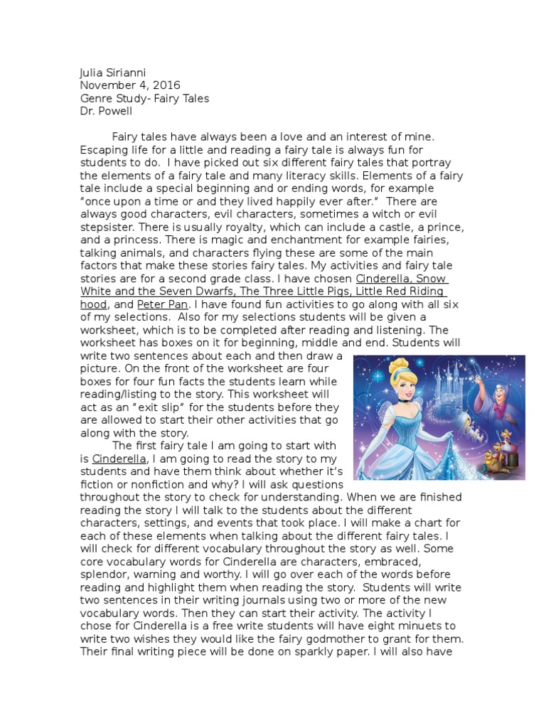 Genre Study - Fairy Tales | PDF | Fairy Tales | Fairies