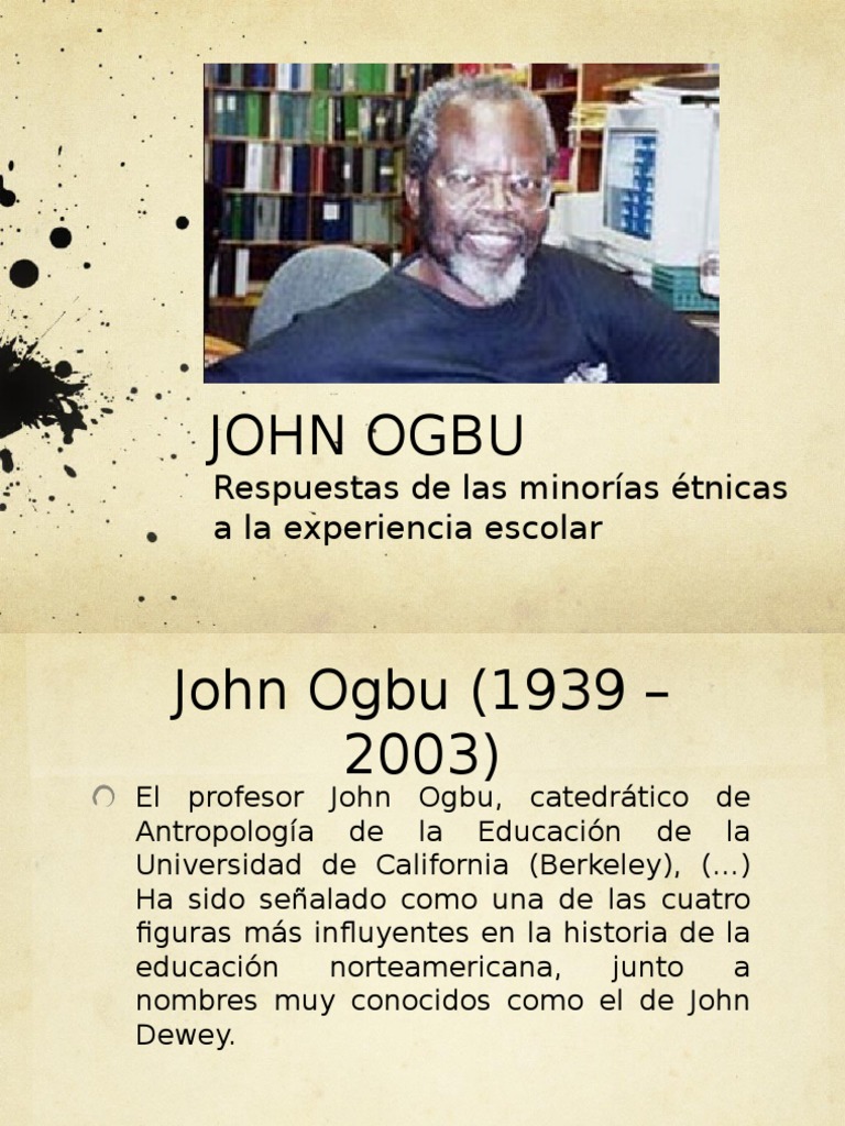 JOHN OGBU (Sintesis) | PDF | Inmigración | Gente blanca