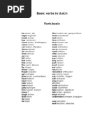 Dutch Irregular Verbs List | PDF