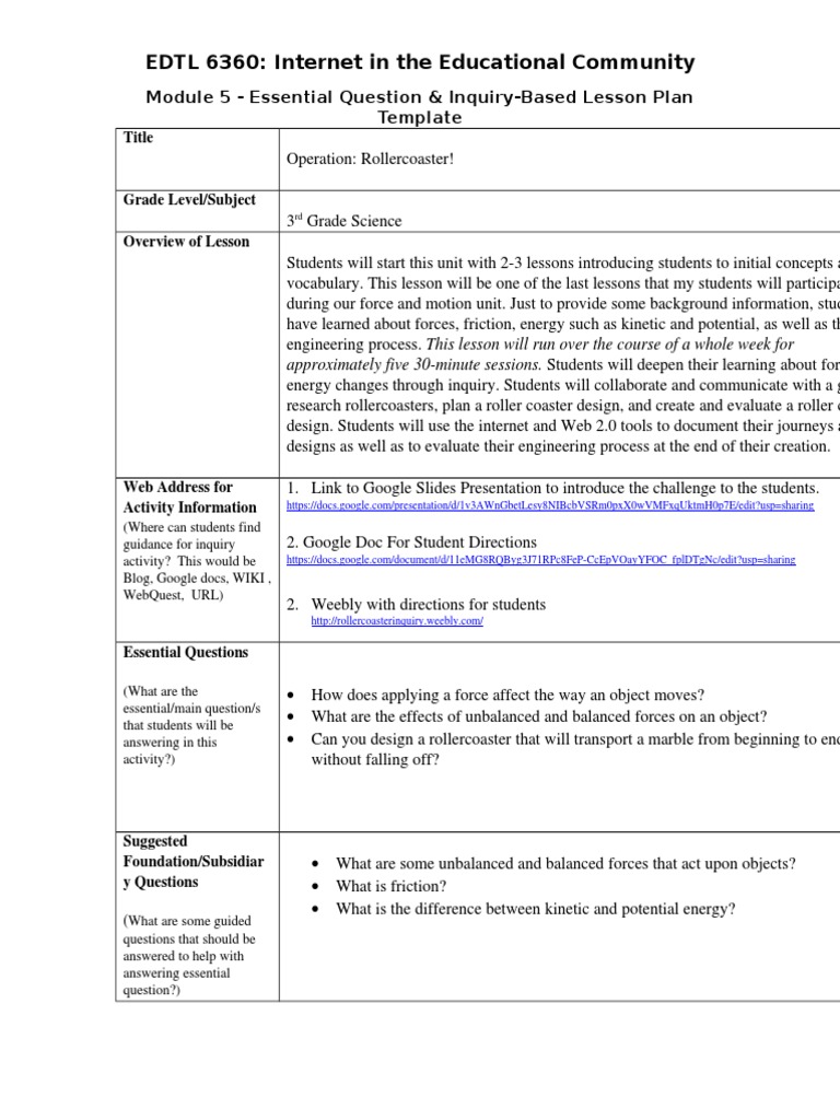 Clarkgm Module5inquirylessonplanproject | PDF | Inquiry Based Learning ...