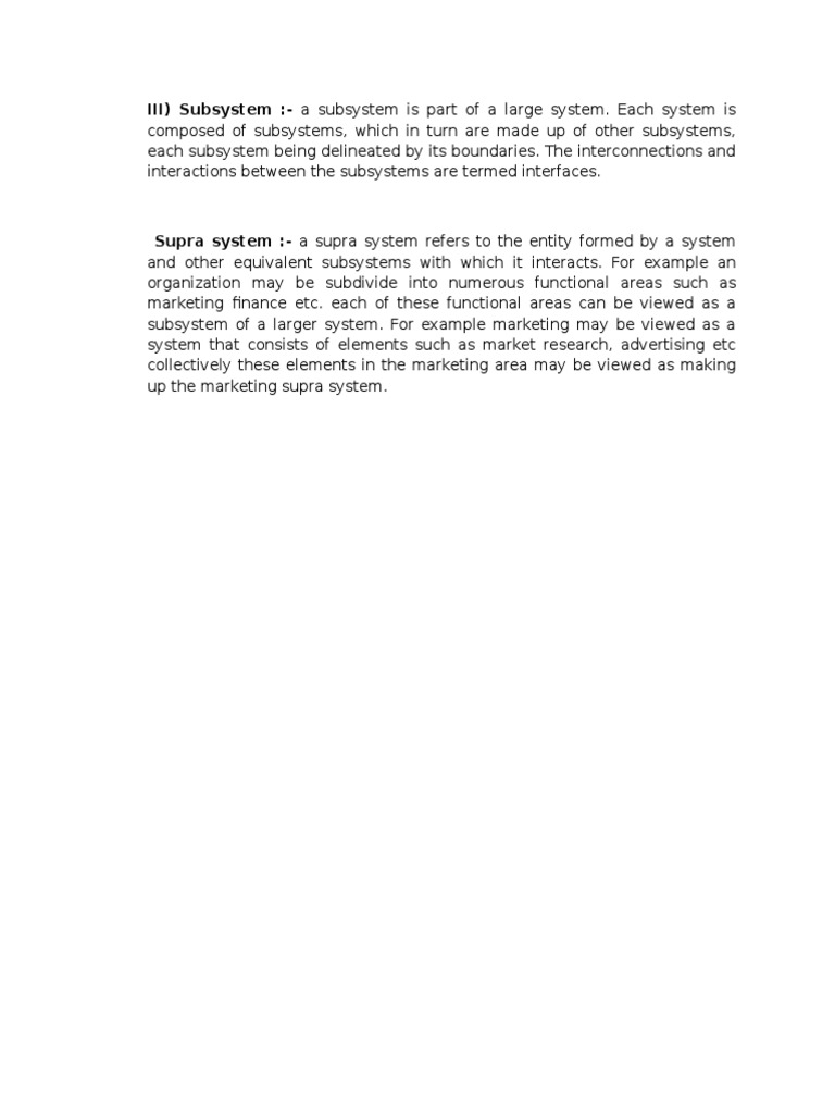 Sub & Supra System | PDF